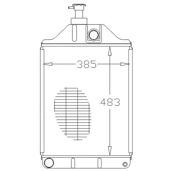 RADIATOR FOR MASSEY FERGUSON 168 175 178 185 188 TRACTORS. - MKH Machinery